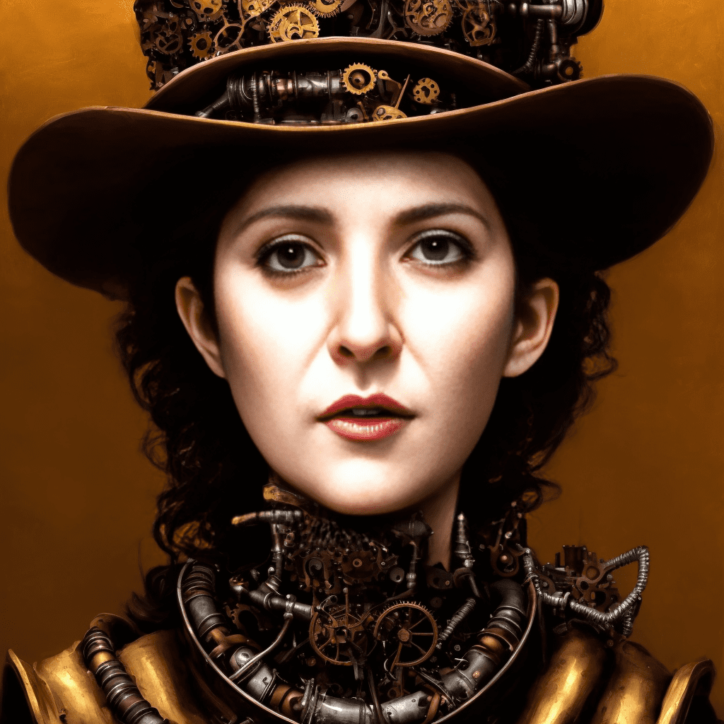 Retrato personalizado Steampunk estilo Diego Velázquez. Descarga digital.